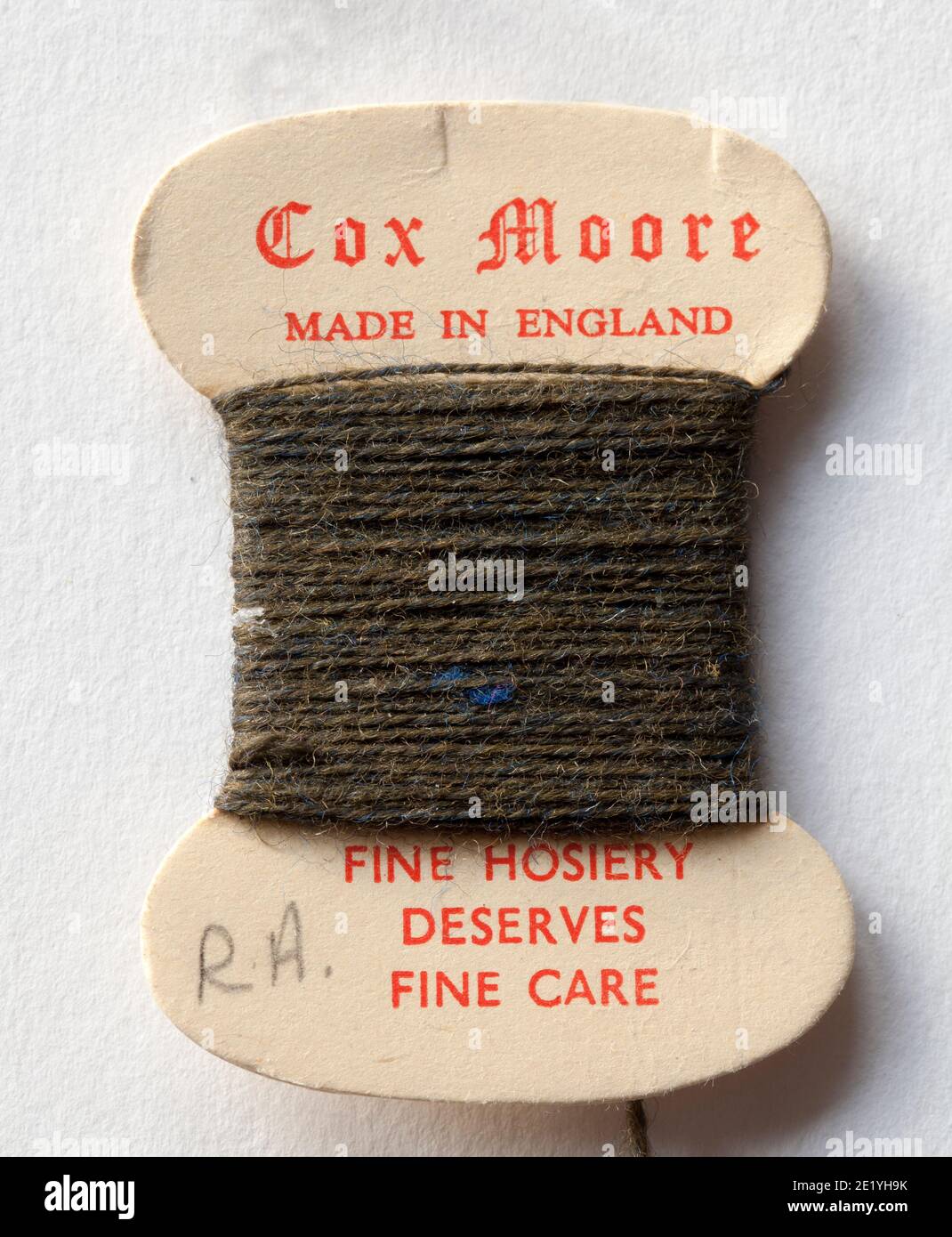 Vintage COX MOORE Darning or Sewing Thread Stock Photo - Alamy