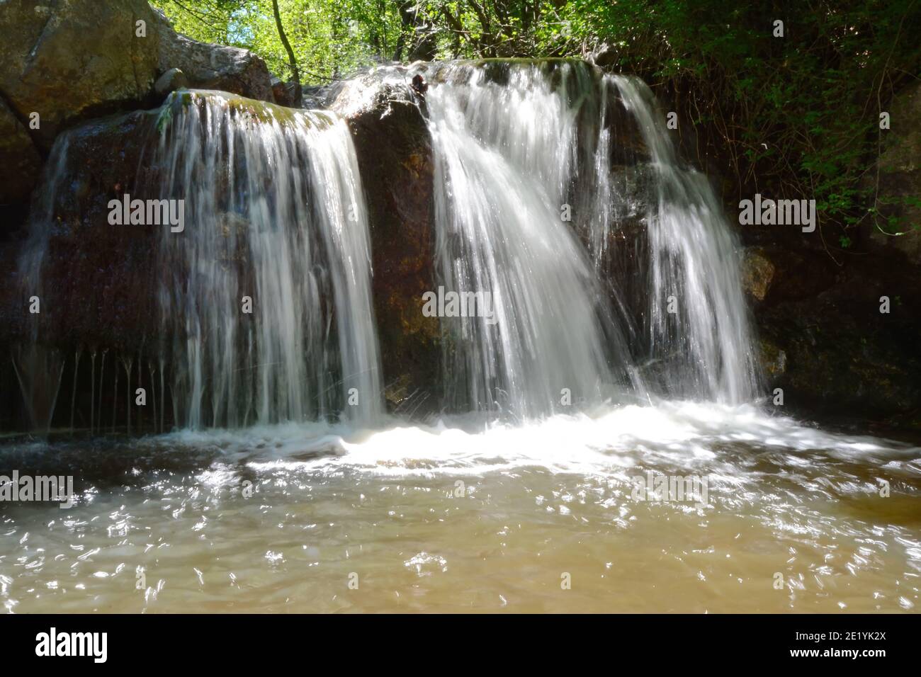 Waterfall. A waterfall in the east of Serbia. Wonderful decoration of ...