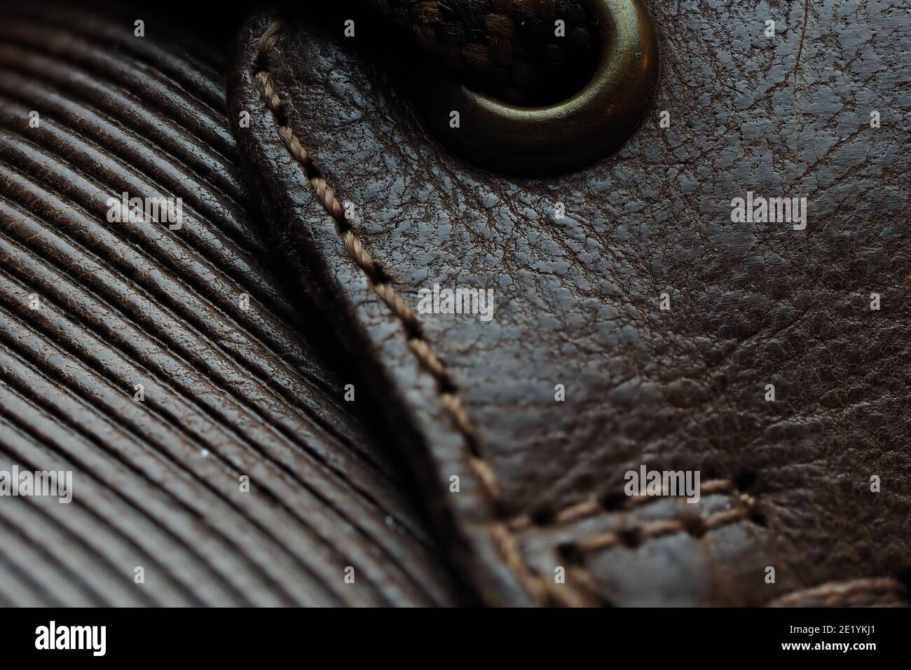 Leather shoes. Men's shoes are brown, quality skin texture Stock Photo ...