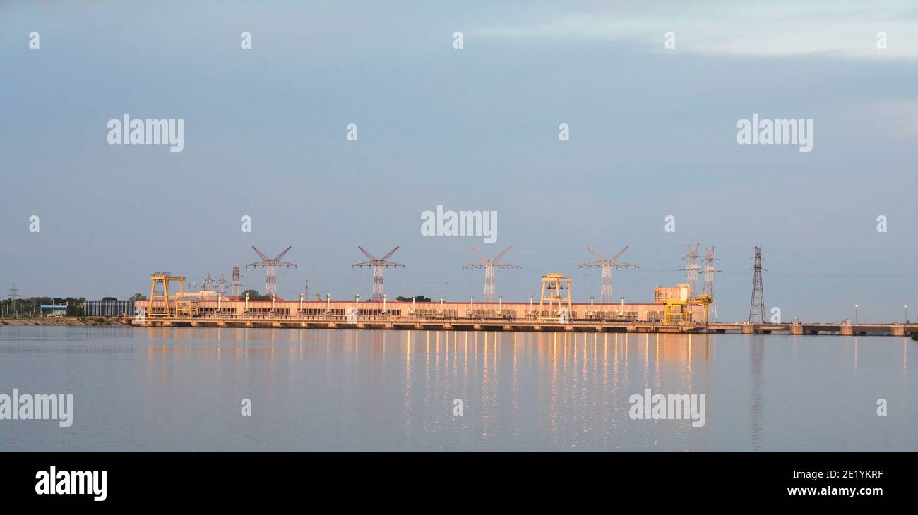 Djerdap hydroelectric power plant on the Danube river Stock Photo - Alamy