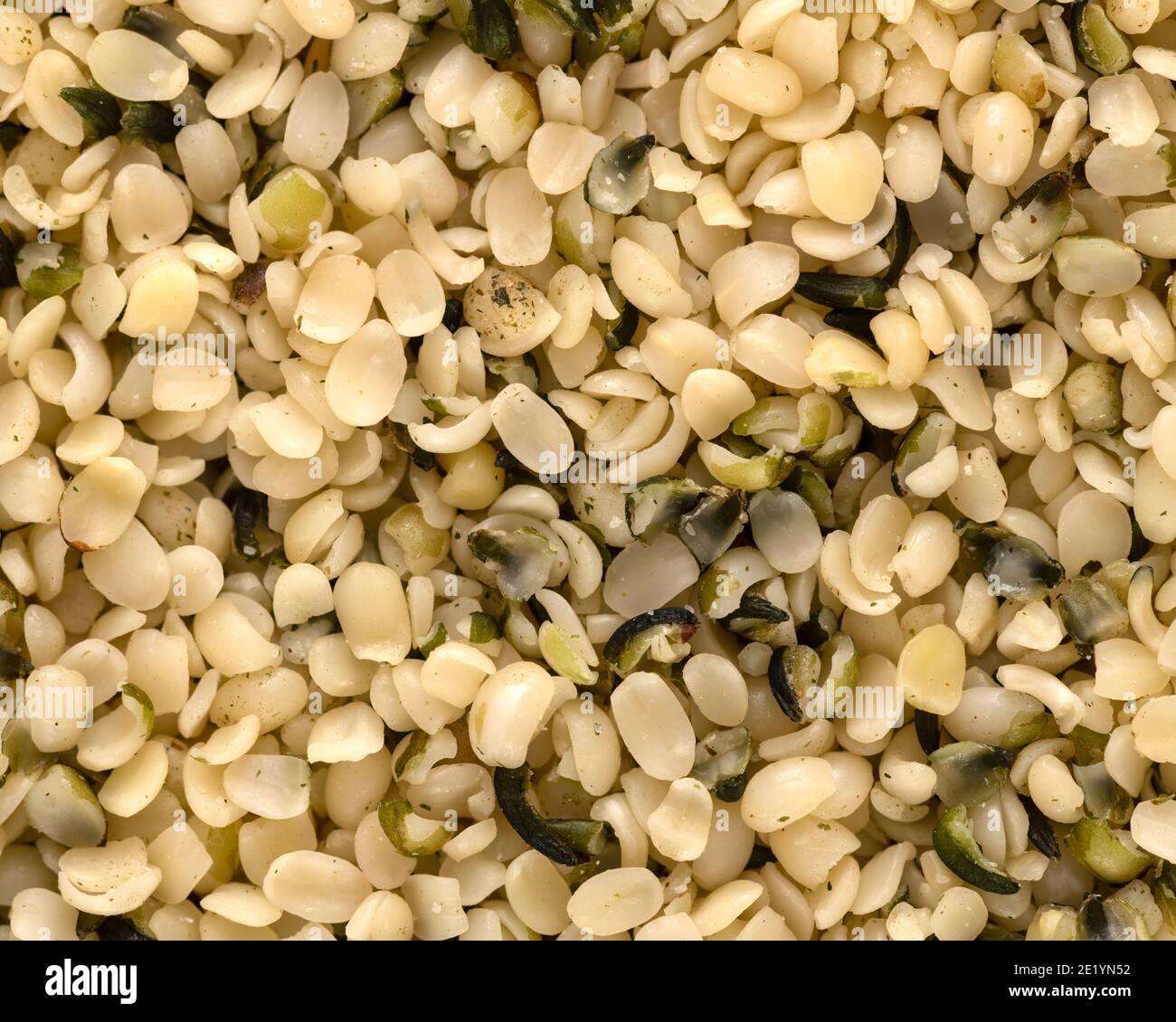 Macro of shelled hemp seeds, super food, background and texture Stock ...
