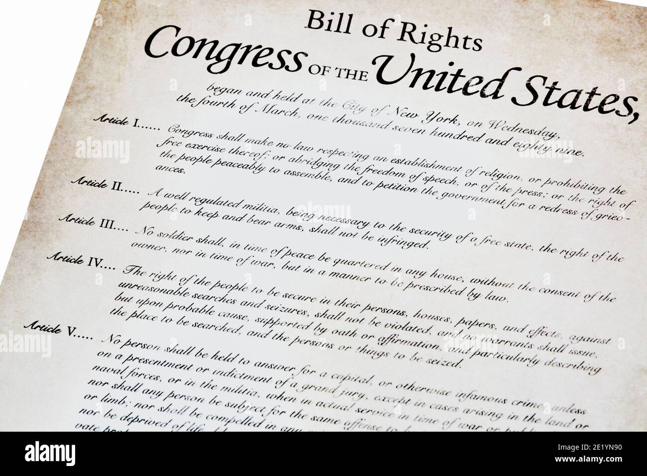 Bill Of Rights Amendments