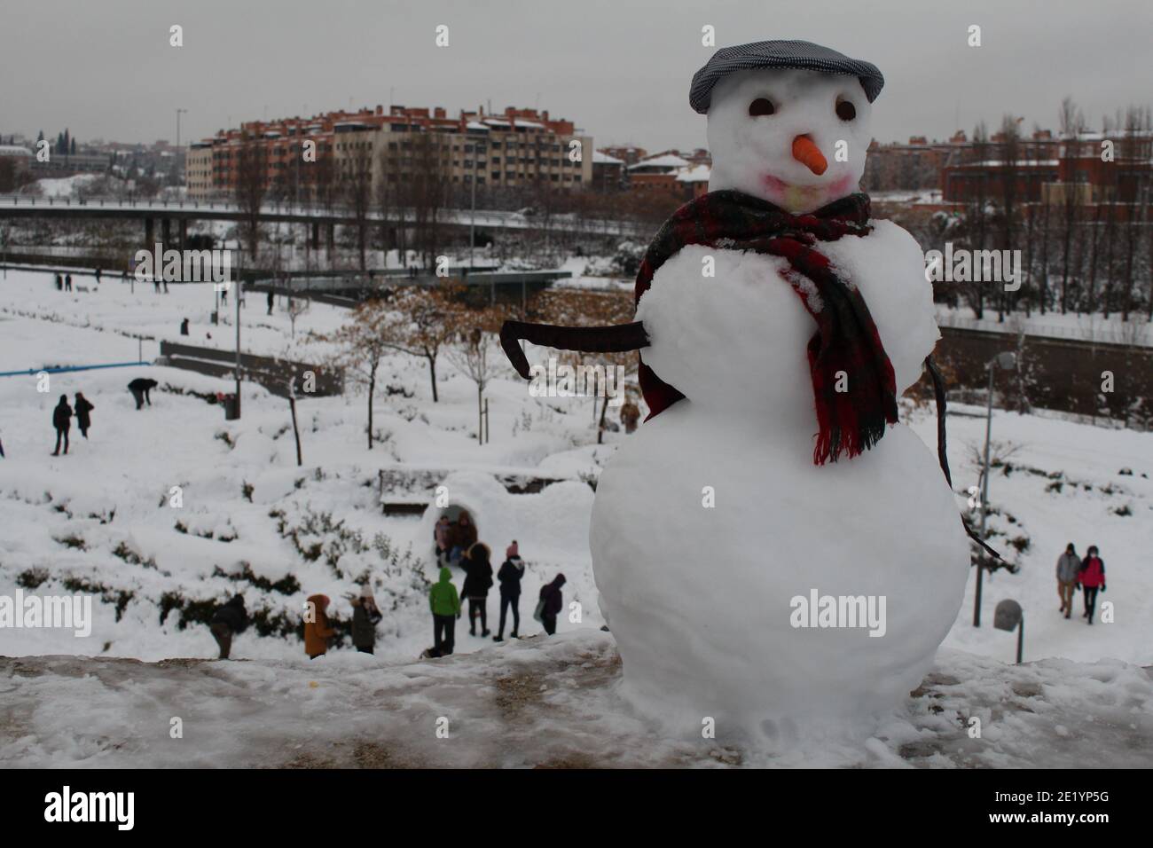 The storm `Filomena` covered the roads, sidewalks and buildings of ...