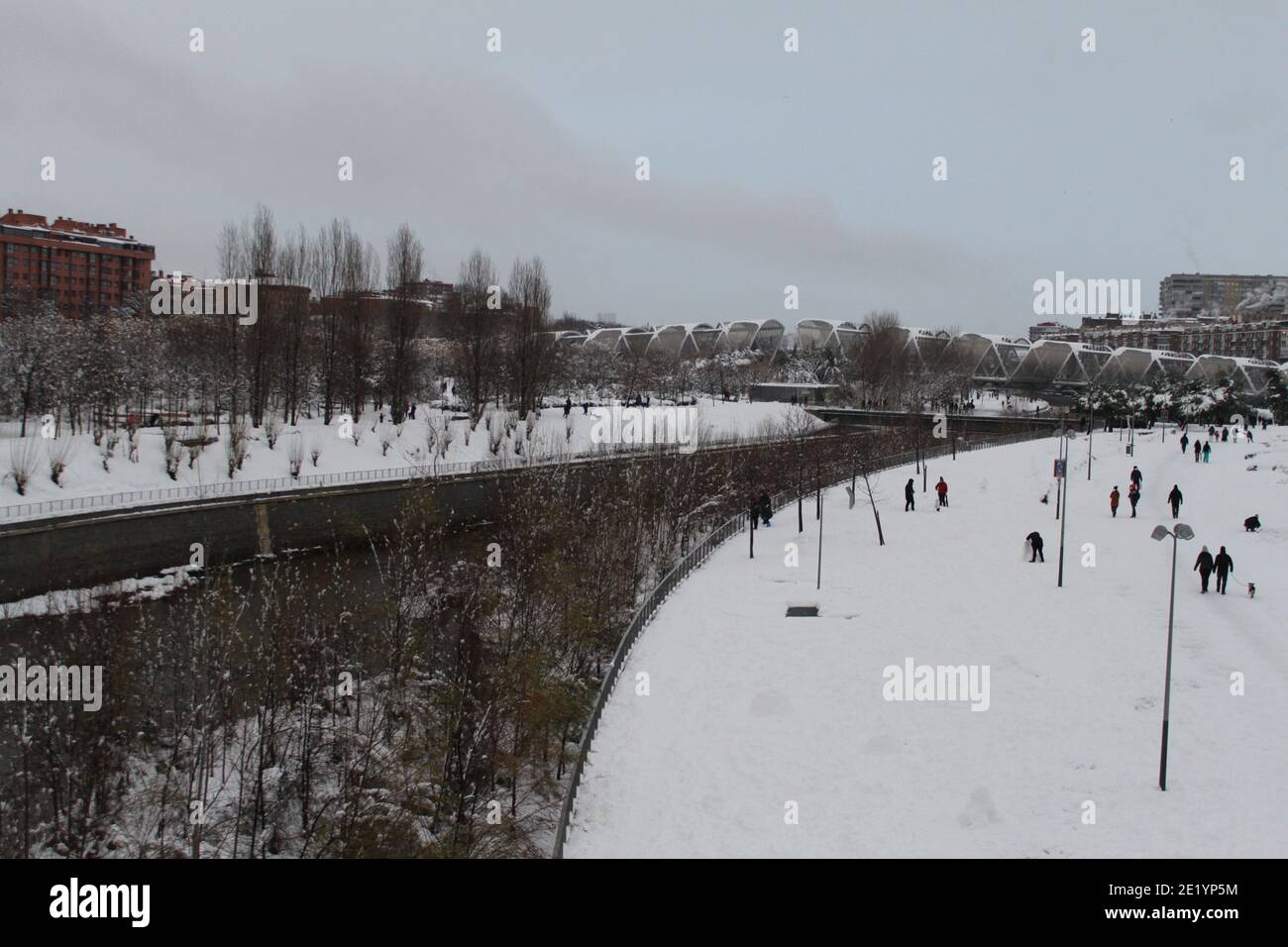 The storm `Filomena` covered the roads, sidewalks and buildings of ...