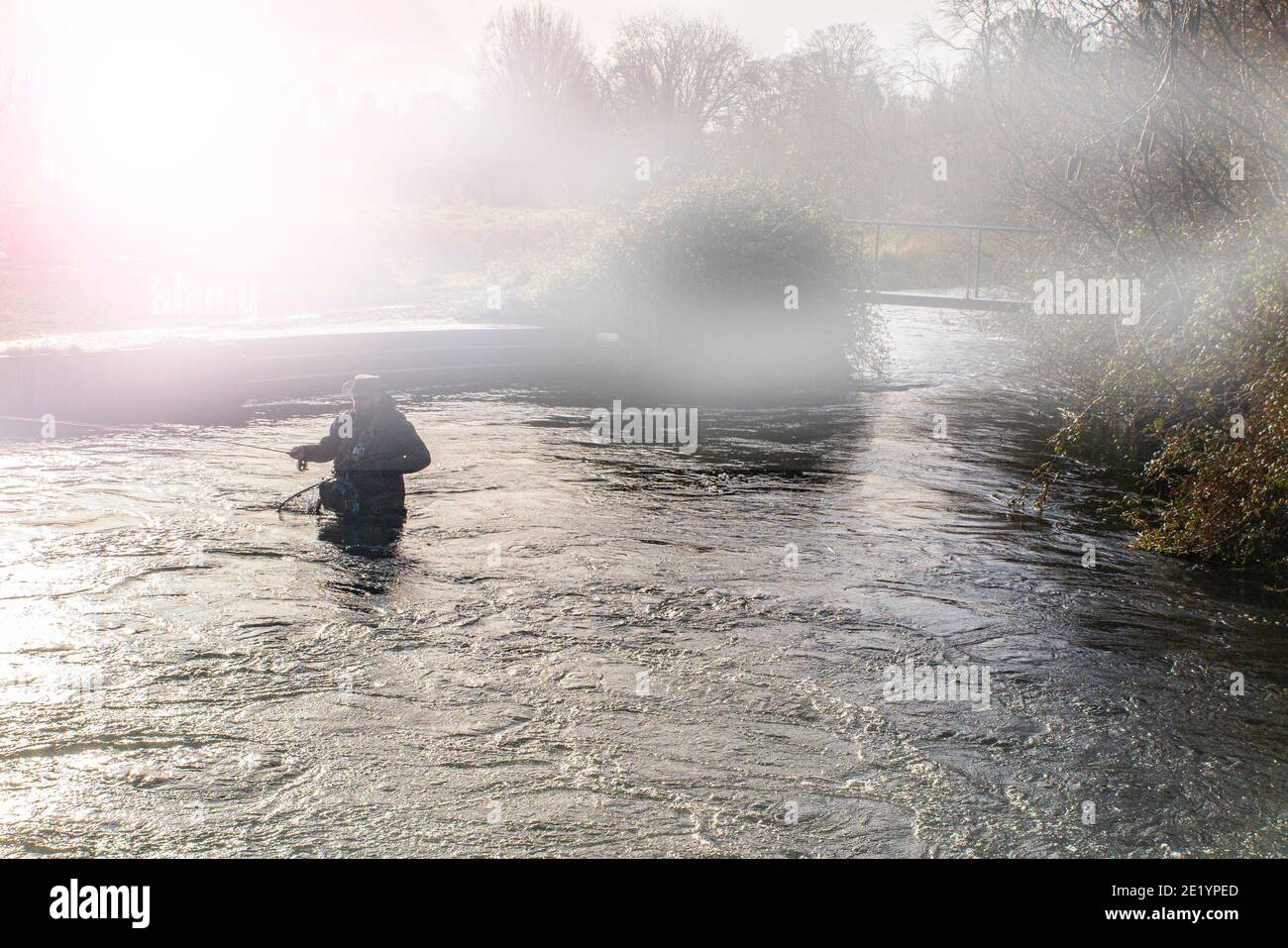 Fly fishing river hampshire itchen england hi-res stock photography and ...