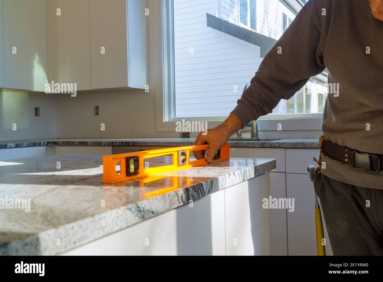 Granite slab measuring hi-res stock photography and images - Alamy