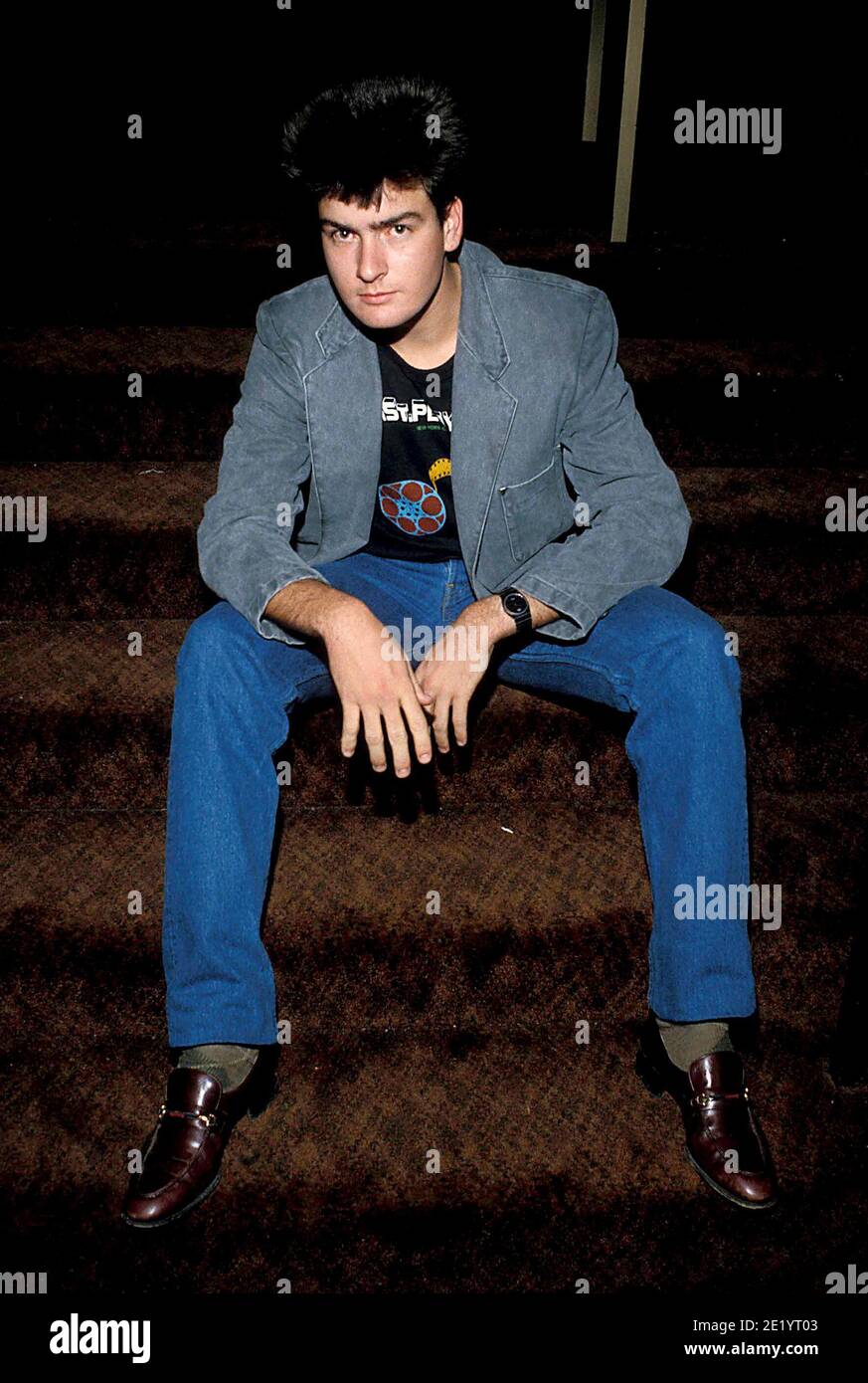 F0152 CHARLIE SHEEN Credit: Ralph Dominguez/MediaPunch 1984 Stock Photo ...