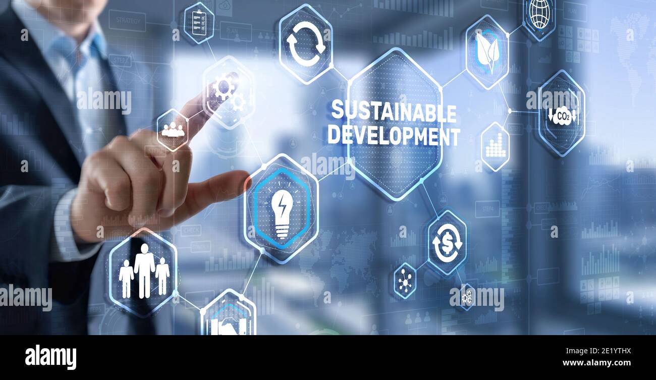 Sustainable development, ecology and environment protection concept ...