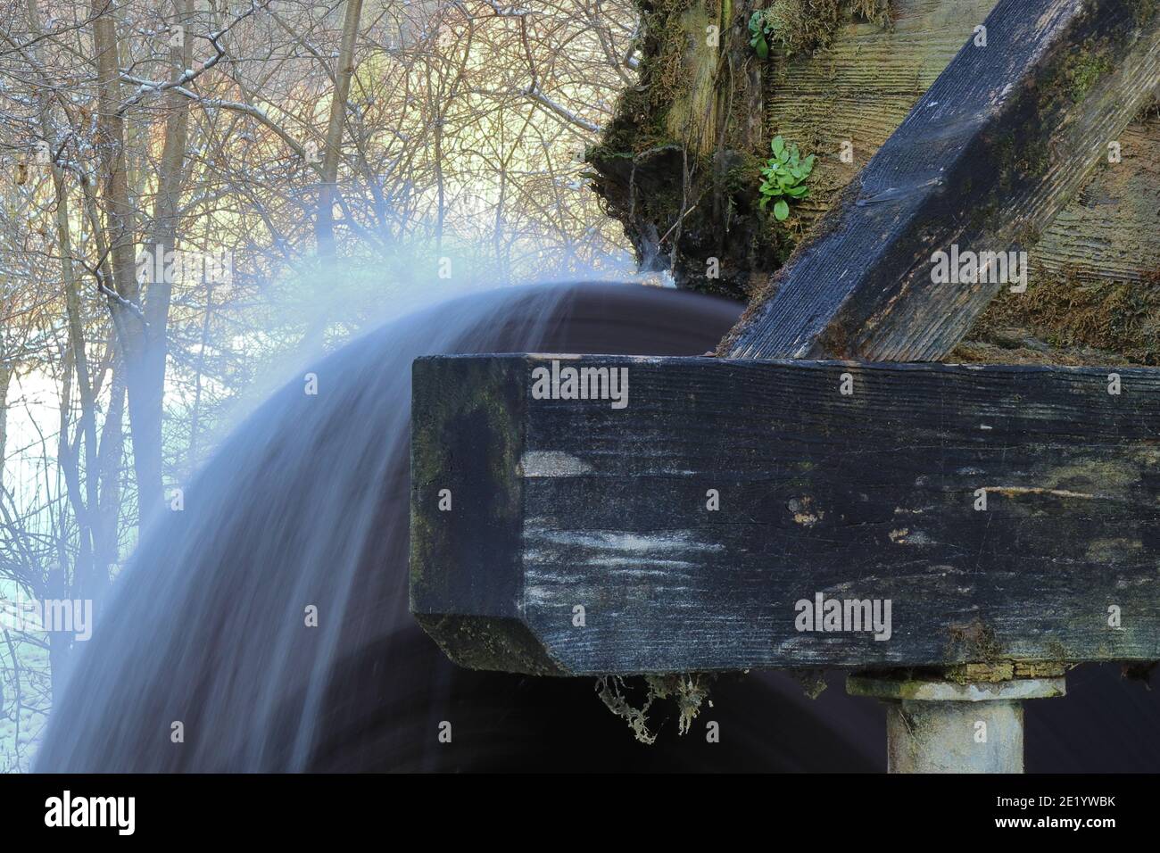 scenic details of a spinning water wheel Stock Photo - Alamy