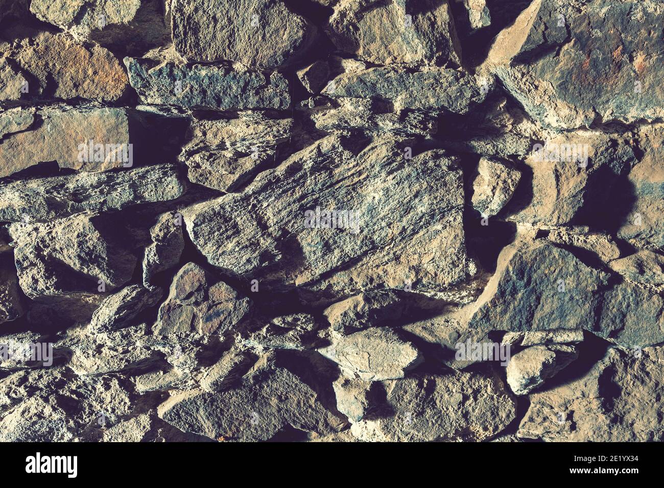 Ancient stone wall of the castle basement. Wall texture of ancient old ...