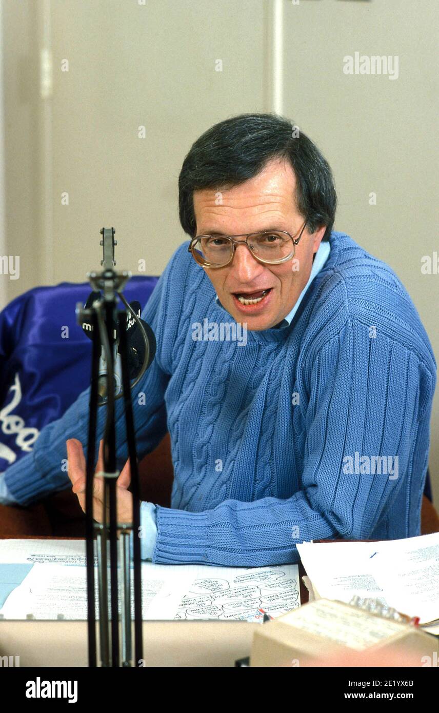 Larry King 1987 Credit: Ralph Dominguez/MediaPunch Stock Photo - Alamy