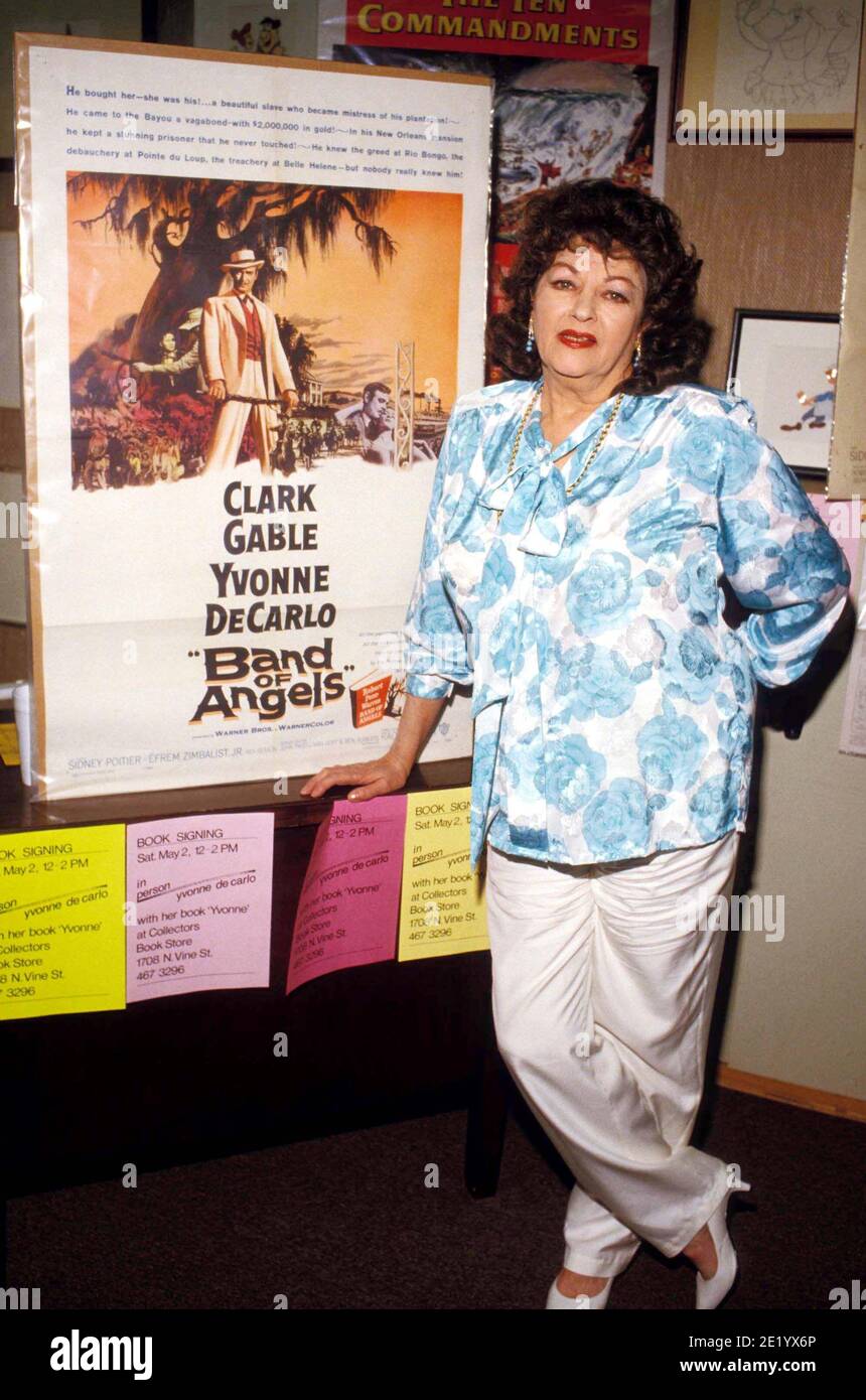 Yvonne De Carlo 1987 Credit: Ralph Dominguez/MediaPunch Stock Photo - Alamy