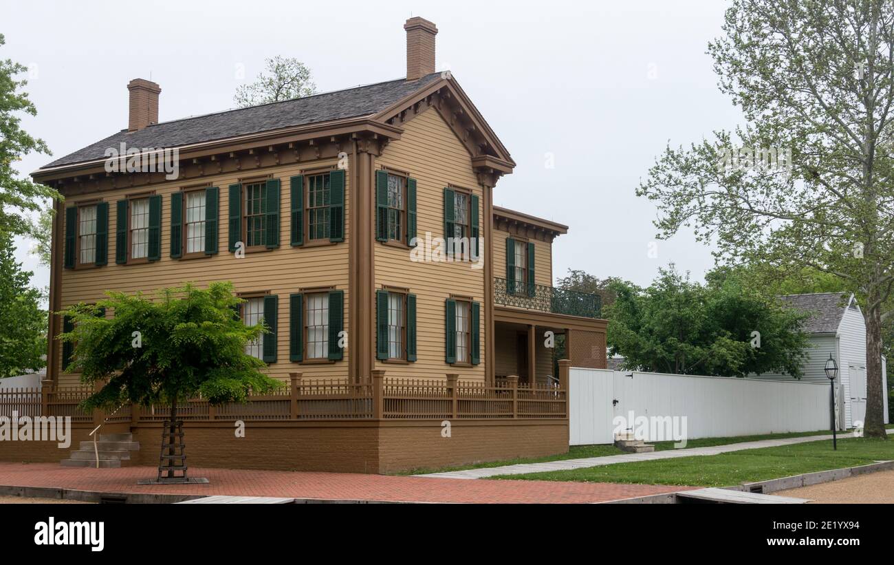 Abraham Lincoln's home at Lincoln Home National Historic Site in ...