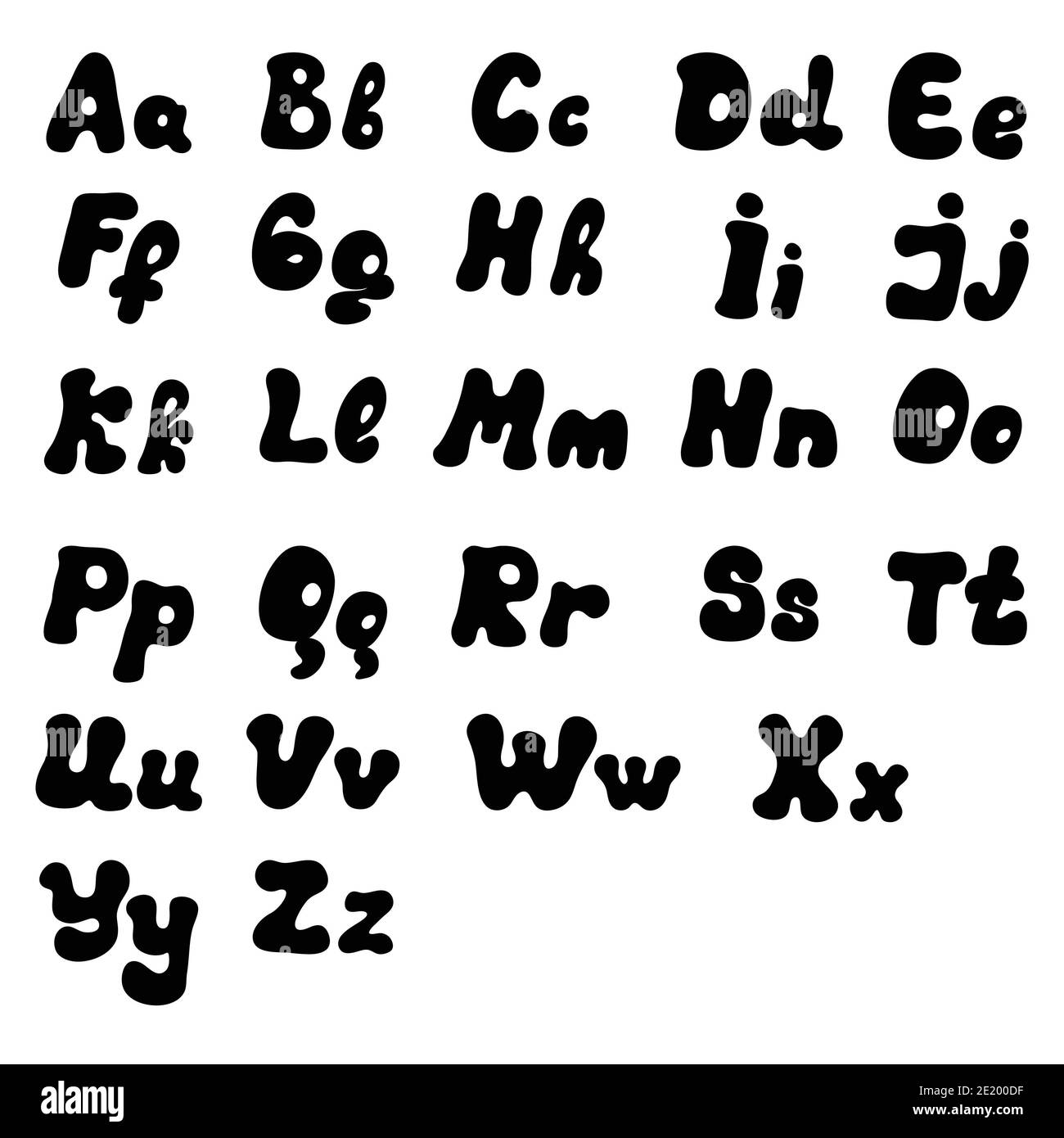 An English alphabet worksheet for print.Poster design.Typography Stock ...