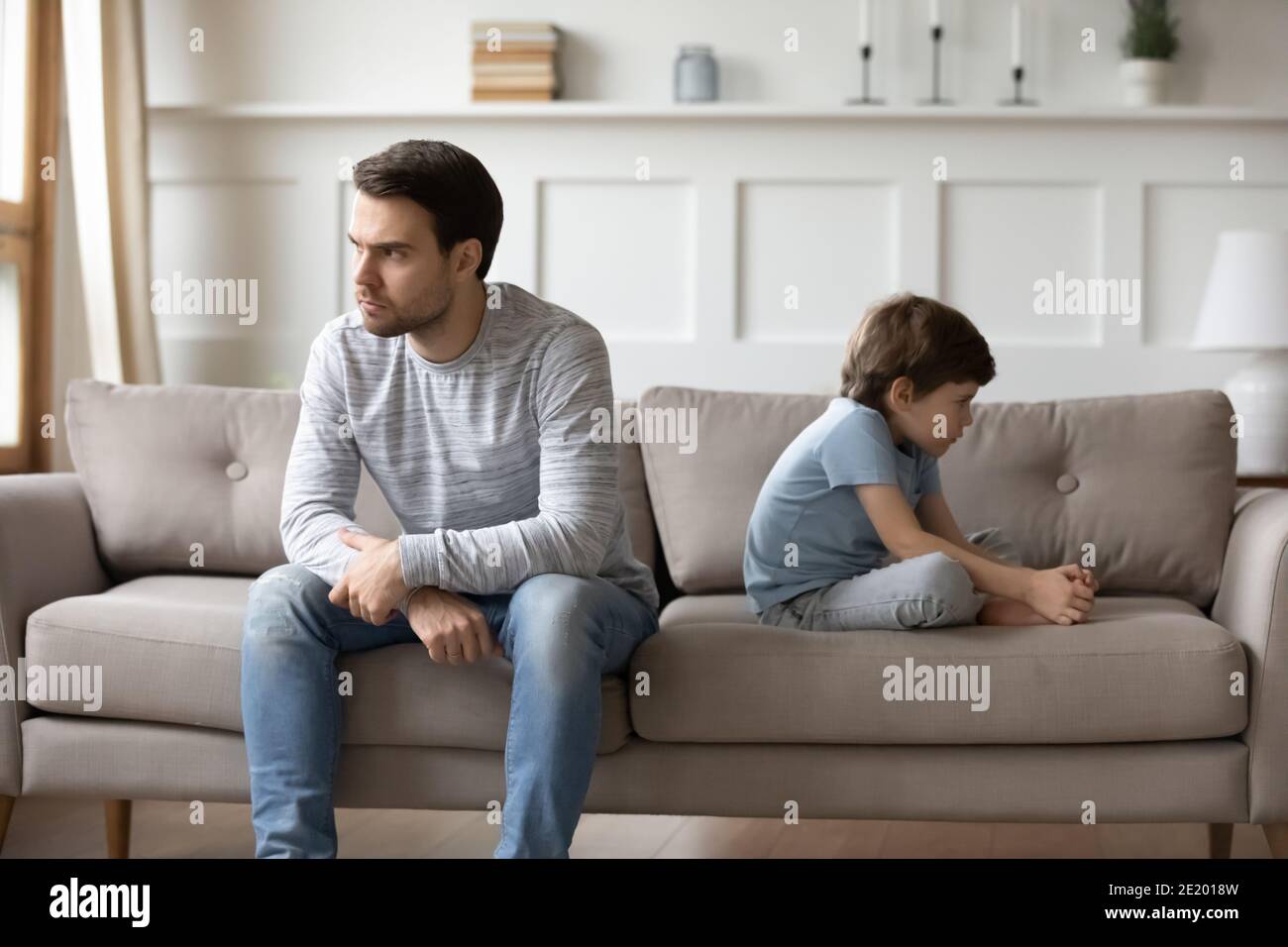 Adult son dad sad hi-res stock photography and images - Alamy