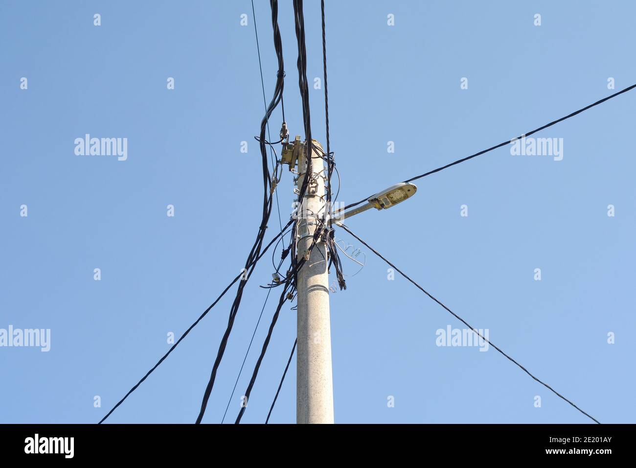 Telephone pole blue box hi-res stock photography and images - Alamy