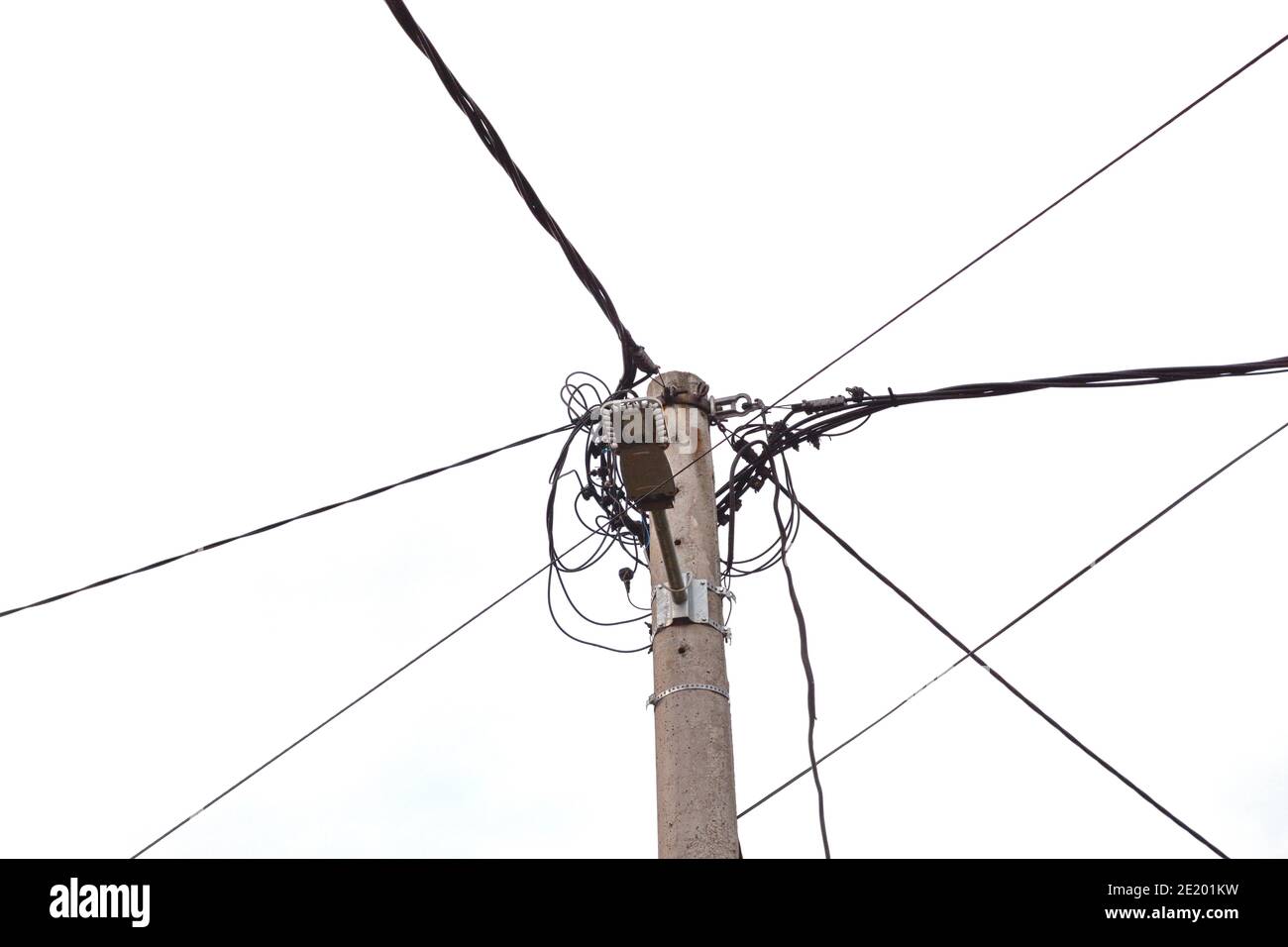 Overhead electrical power line Cut Out Stock Images & Pictures - Alamy