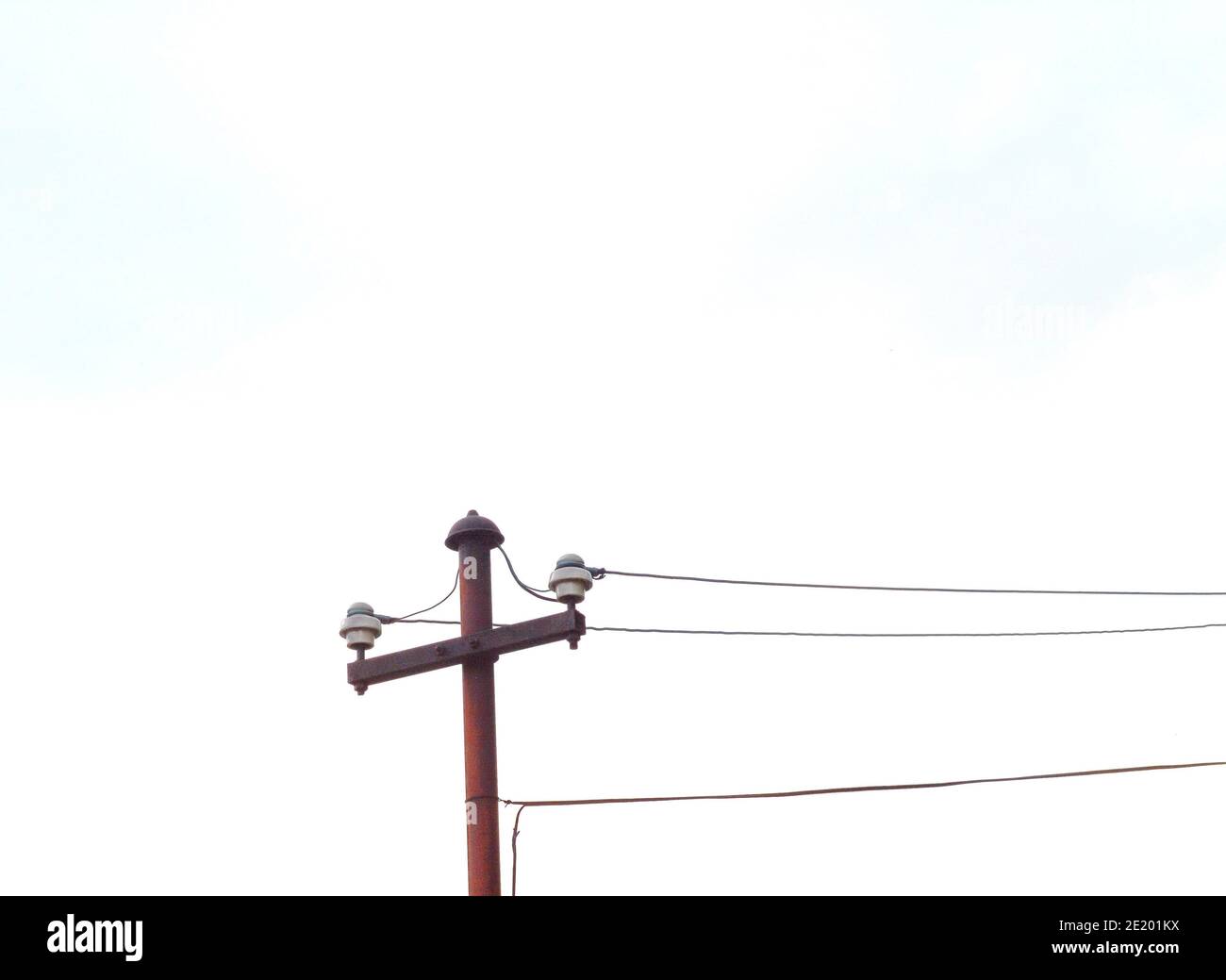 Overhead assorted cable pole Stock Photo - Alamy