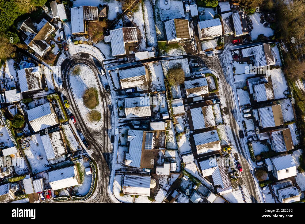 Aerial view small suburban neighborhood hi-res stock photography and ...