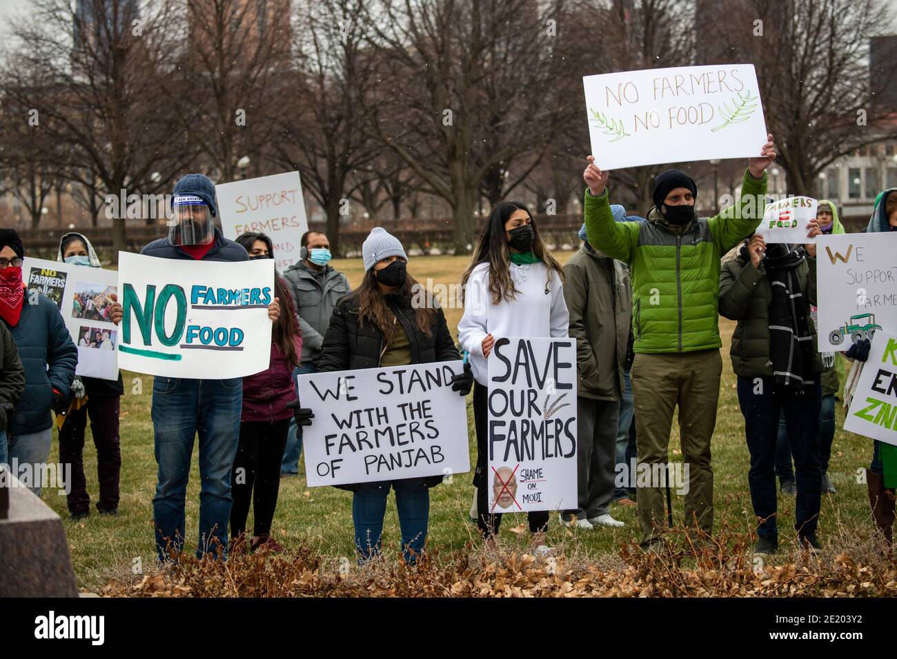 St. Paul, Minnesota. Sikh-Americans hold a protest rally to save the ...