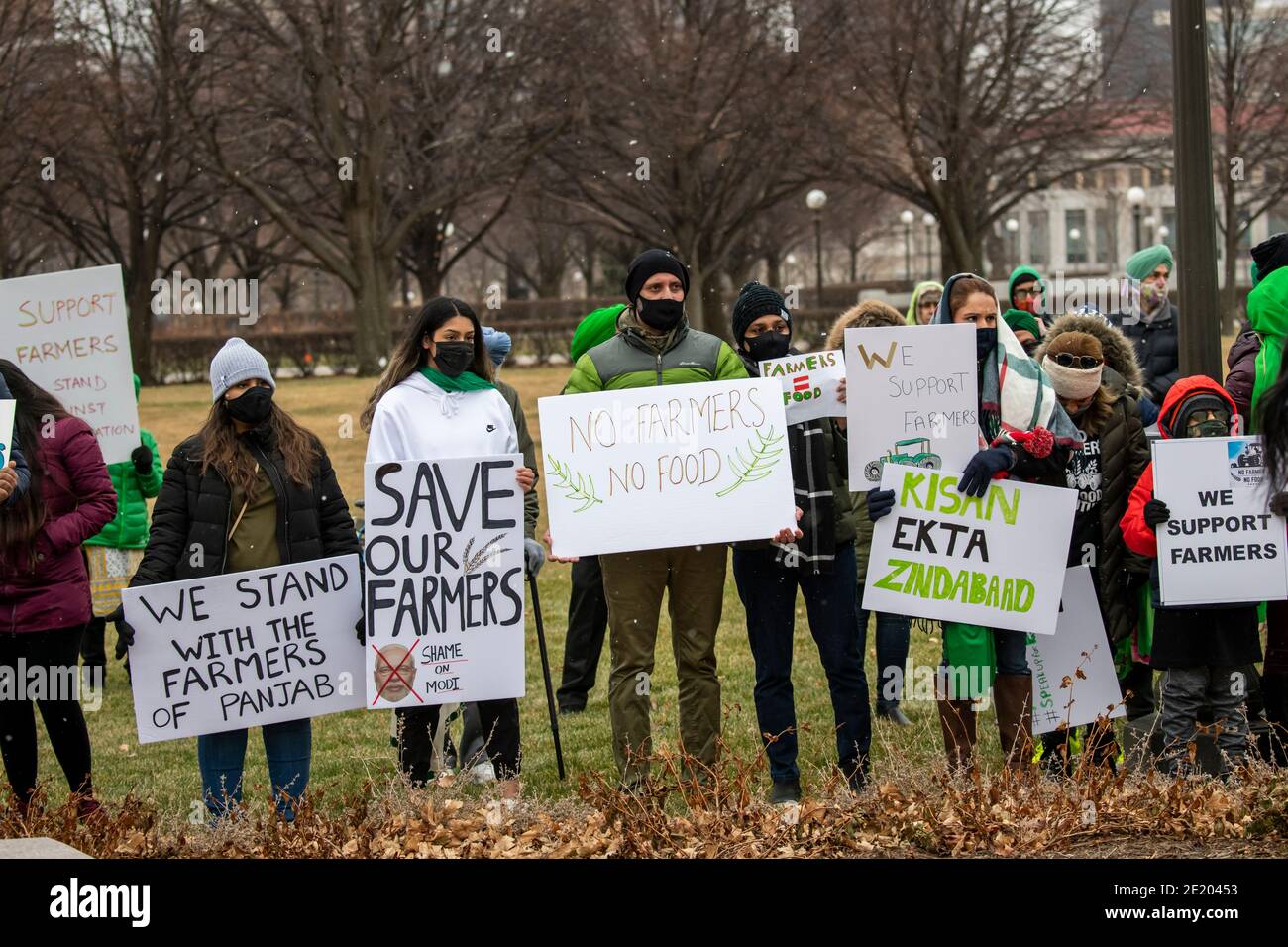 St. Paul, Minnesota. Sikh-Americans hold a protest rally to save the ...