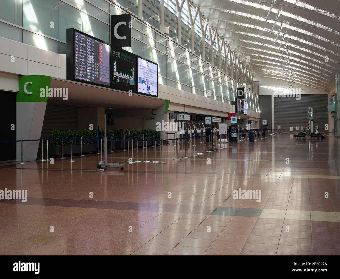 Tokyo, Japan-June 23, 2020: Haneda International Airport Terminal 2 ...
