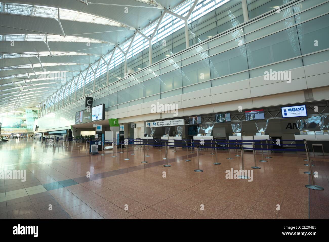 Tokyo, Japan-June 23, 2020: Haneda International Airport Terminal 2 ...