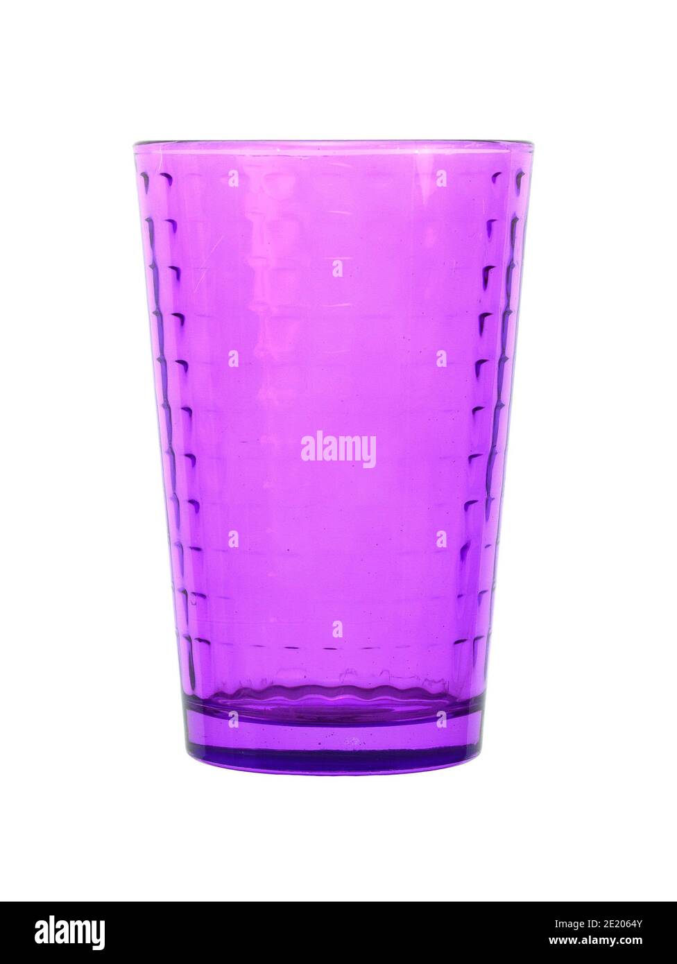 Empty transparent pink glass isolated on white background Stock Photo ...