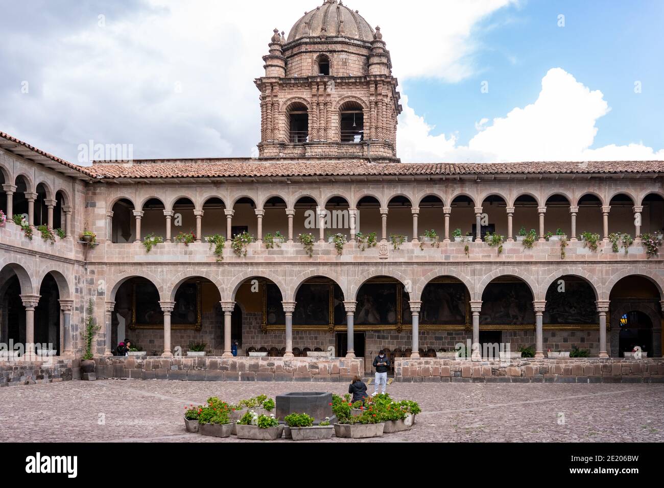 Temple of the Sun (Qorikancha) located in Cusco in the Peruvian Andes ...