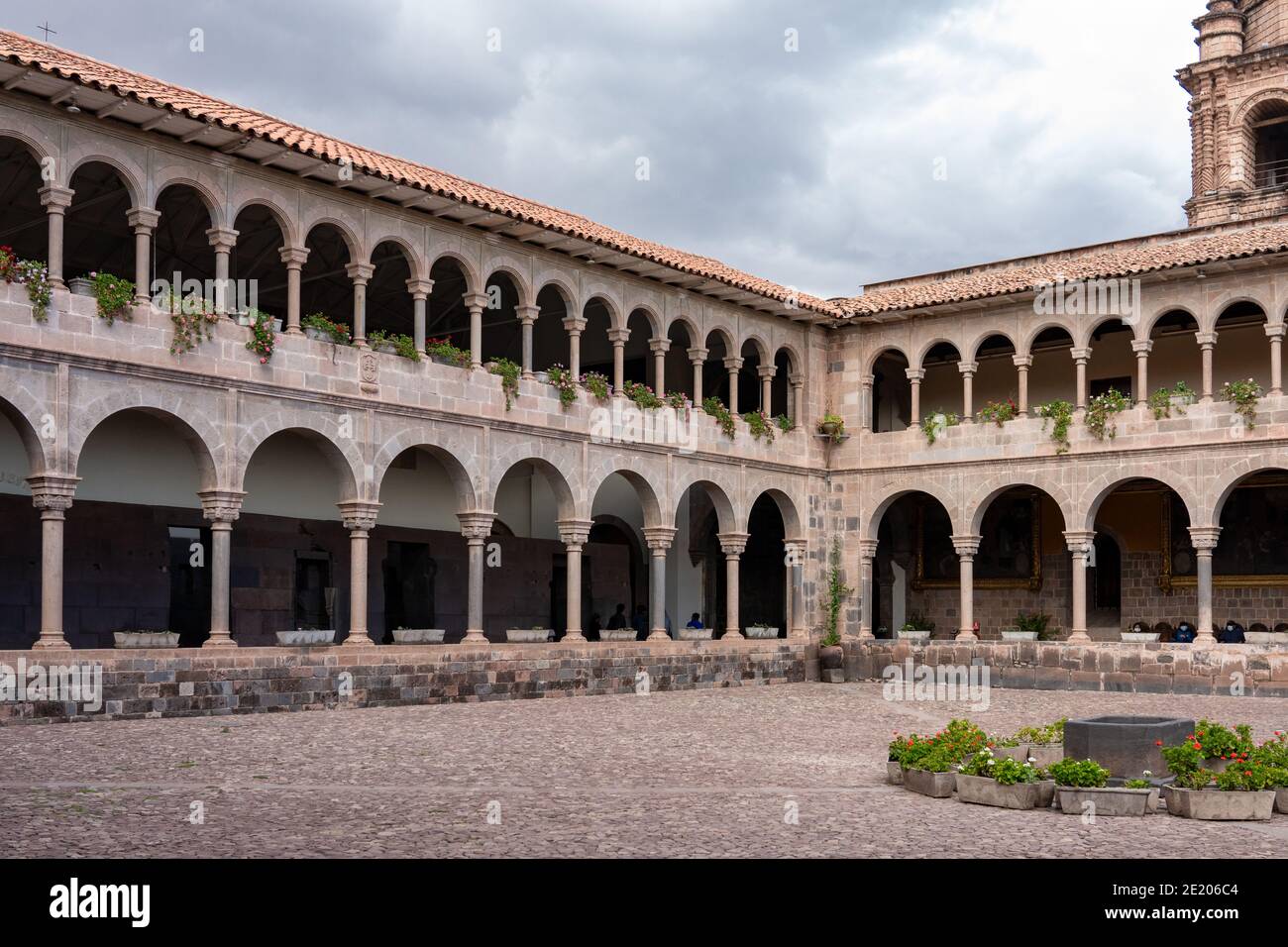 Temple of the Sun (Qorikancha) located in Cusco in the Peruvian Andes ...