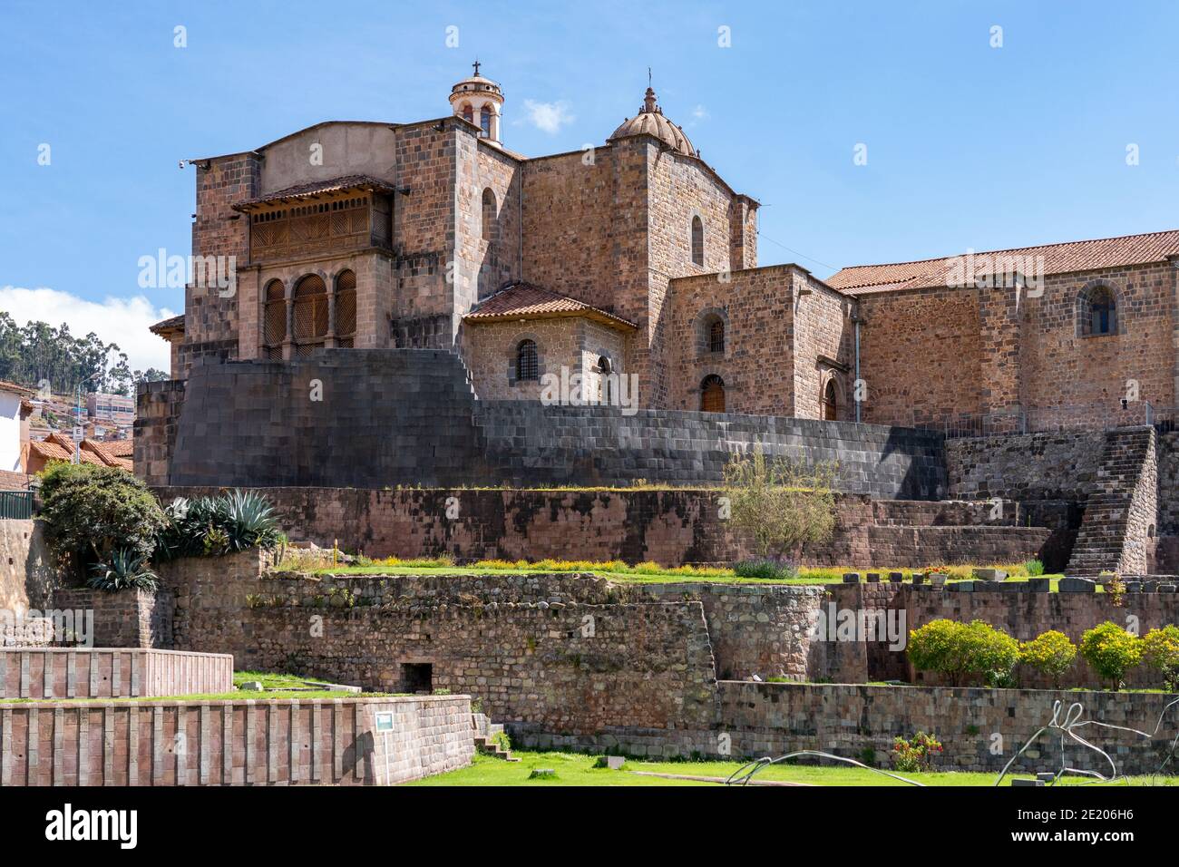 Temple of the Sun (Qorikancha) located in Cusco in the Peruvian Andes ...
