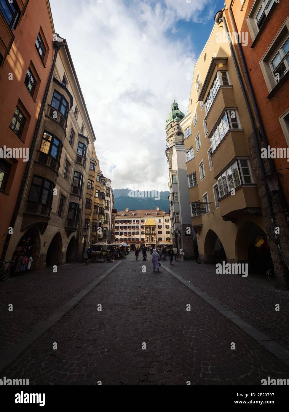 Cityscape urban panorama historic buildings facade of main square ...