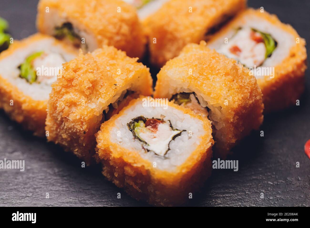 Crunchy sushi rolls hi-res stock photography and images - Alamy