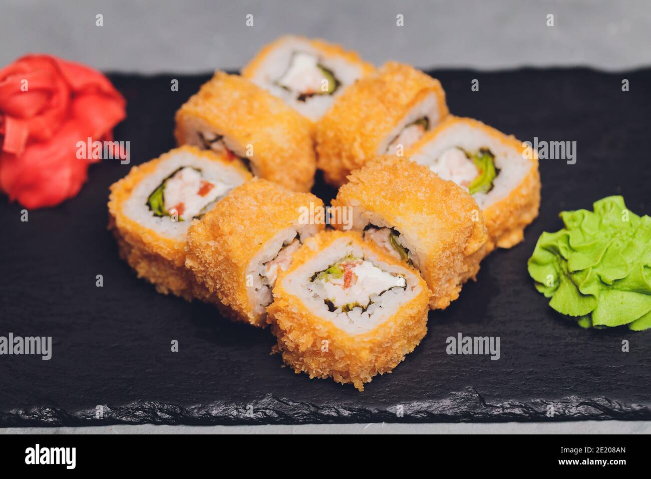 Crunchy sushi rolls hi-res stock photography and images - Alamy