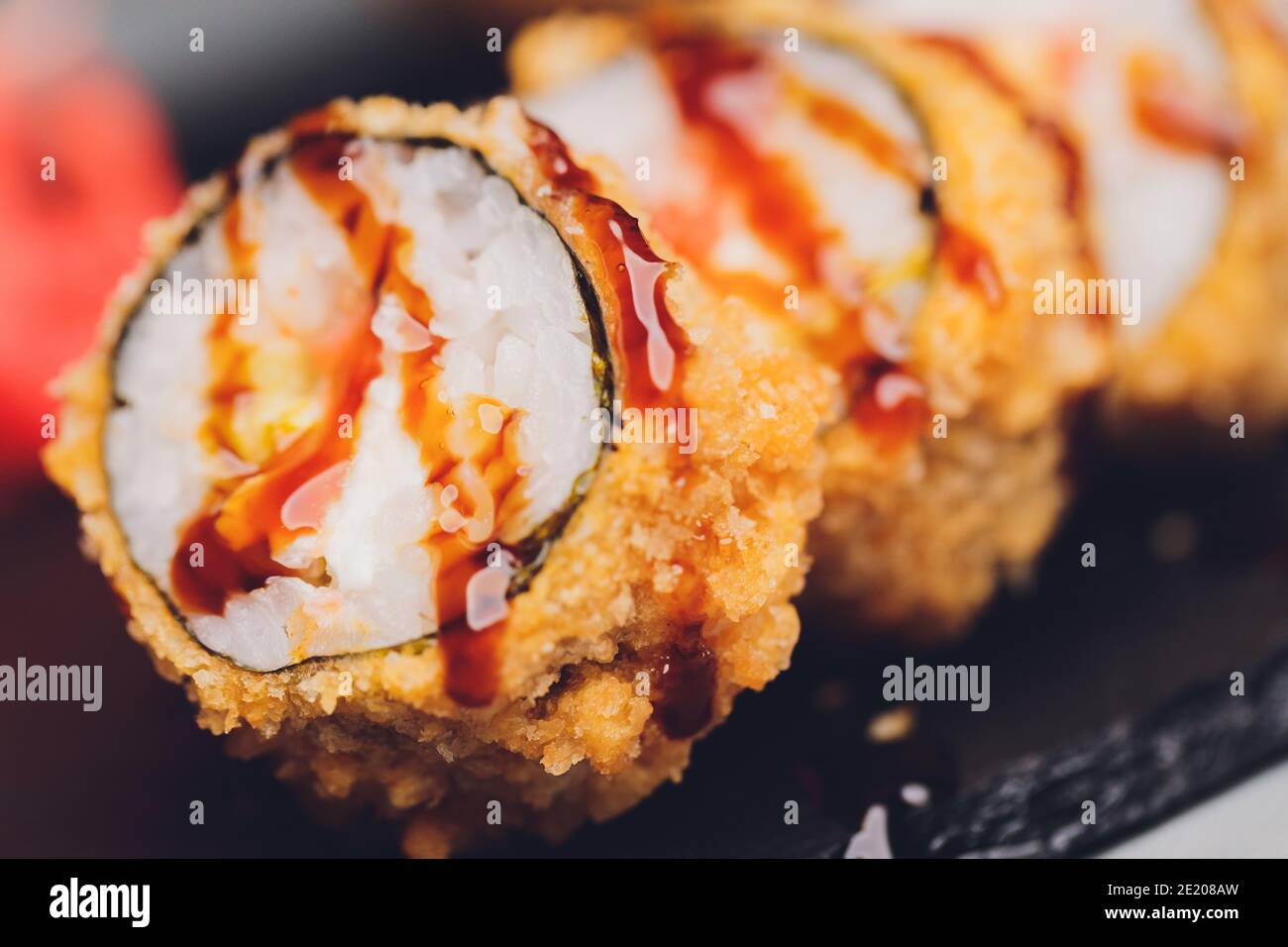 Sushi Rolls Tempura Japanese Food Style Traditional Japanese Cuisine