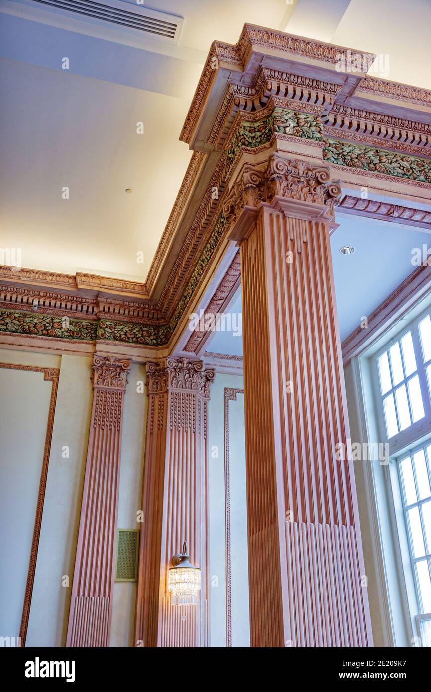 Battle house hotel ballroom inside interior cornice column crown ...