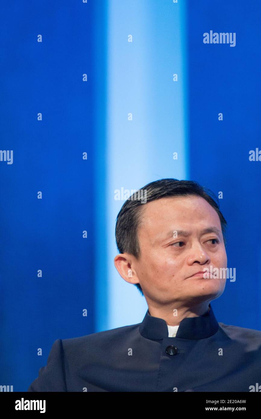 Jack Ma, founder of the Chinese online shopping giant Alibaba at the ...