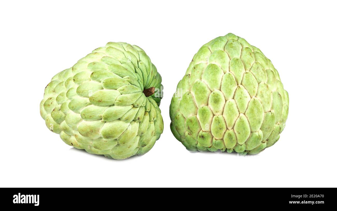 Fresh Sugar Apple isolated on white background Stock Photo - Alamy