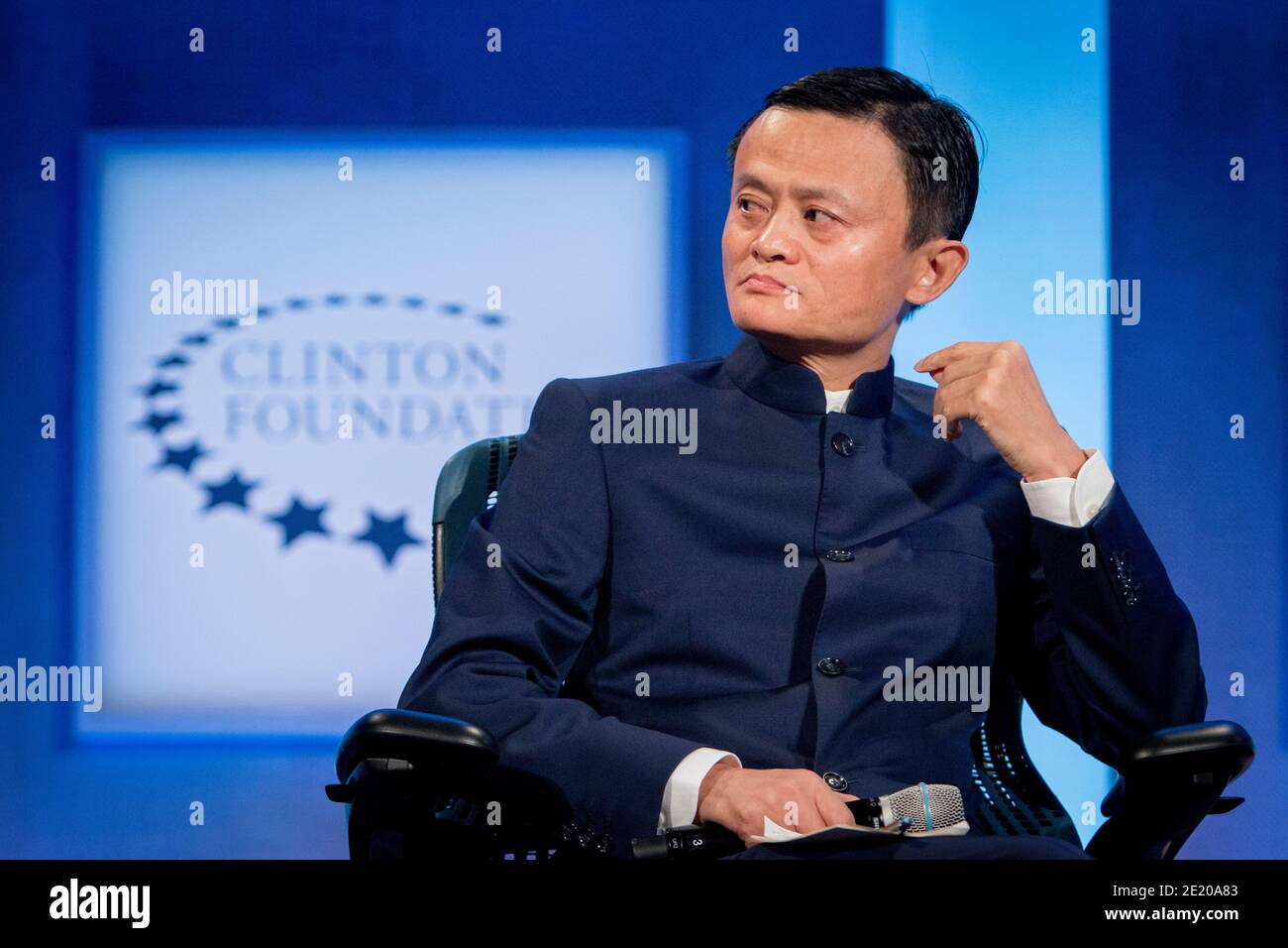 Jack Ma, founder of the Chinese online shopping giant Alibaba at the ...