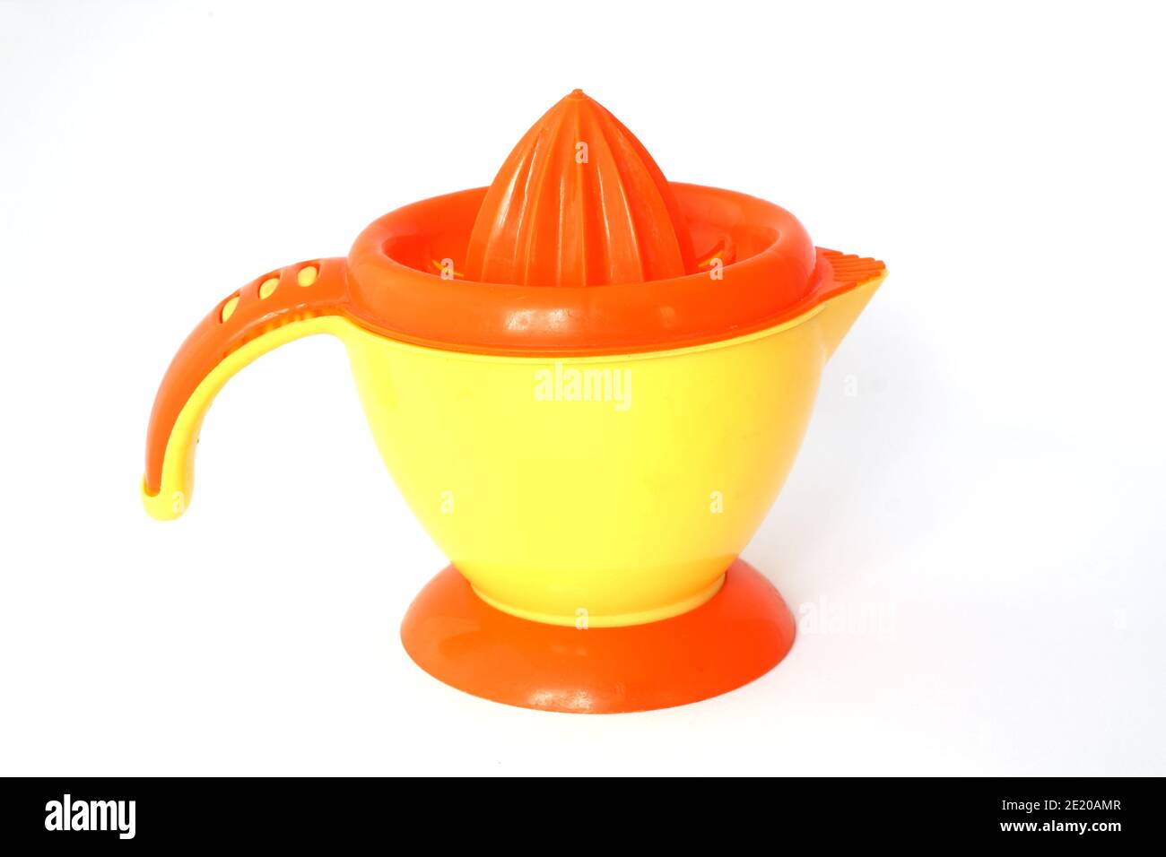 Plastic juice squeezer isolated on white background Stock Photo - Alamy