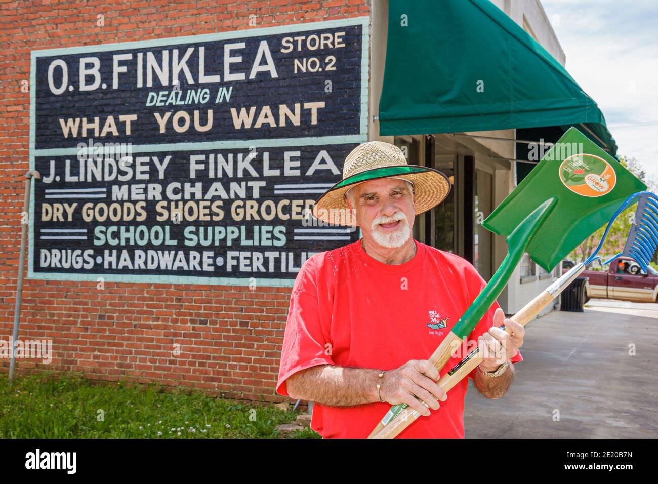 Alabama Beatrice Finklea's General Store,owner man garden tools shovel ...