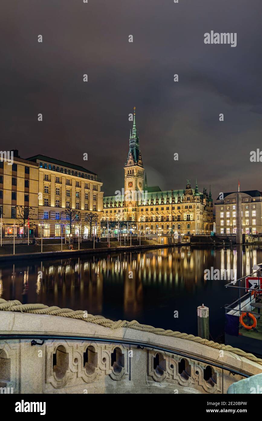 Panorama of Hamburg port city Germany, Europe Stock Photo - Alamy