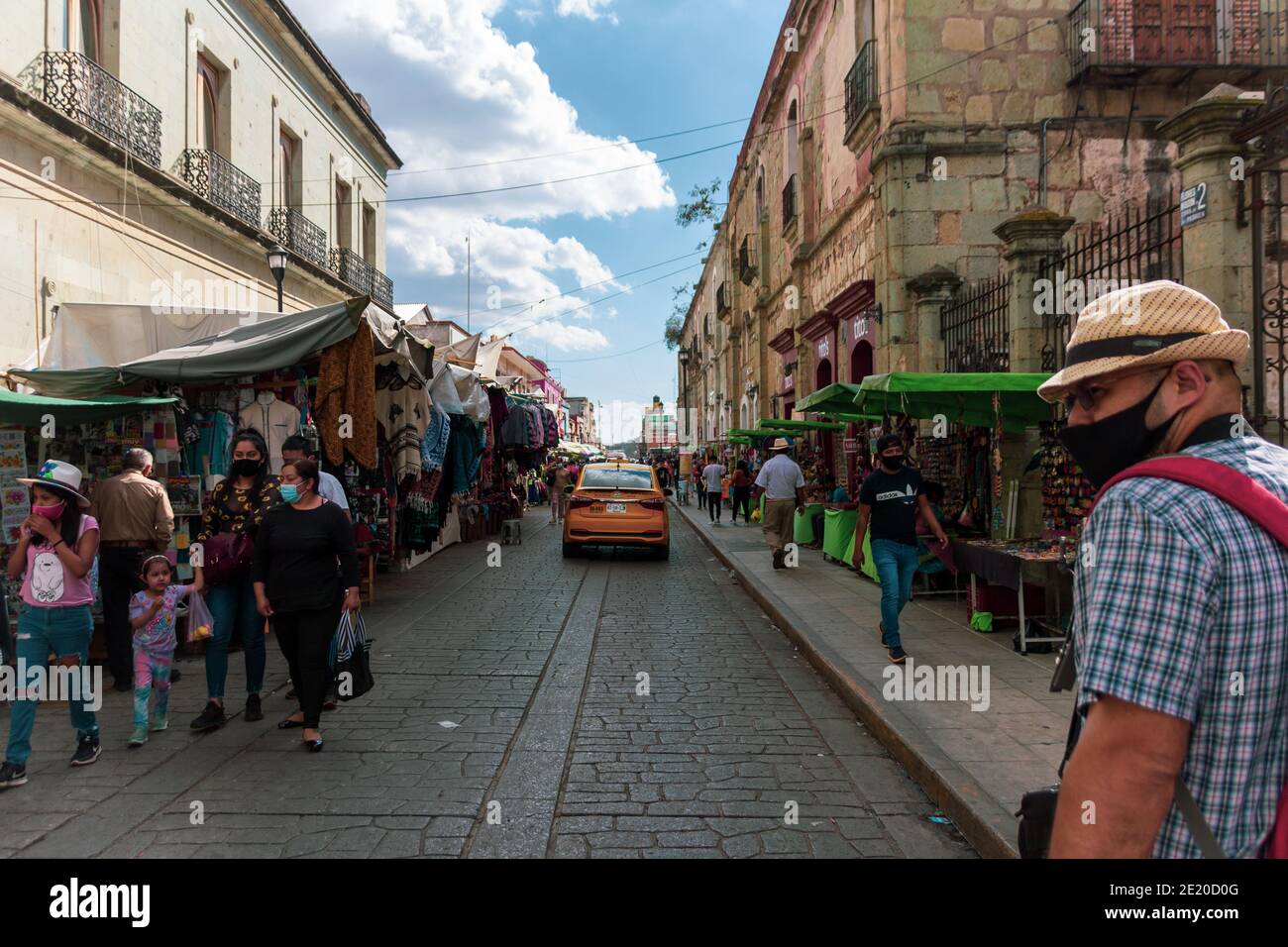 Oaxaca, Oaxaca / Mexico - 01/05/2021: Detail of the streets of centre ...