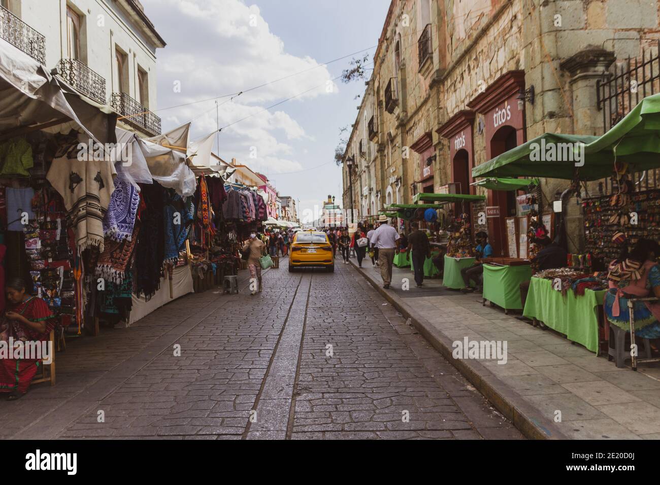 Oaxaca, Oaxaca / Mexico - 01/05/2021: Detail of the streets of centre ...