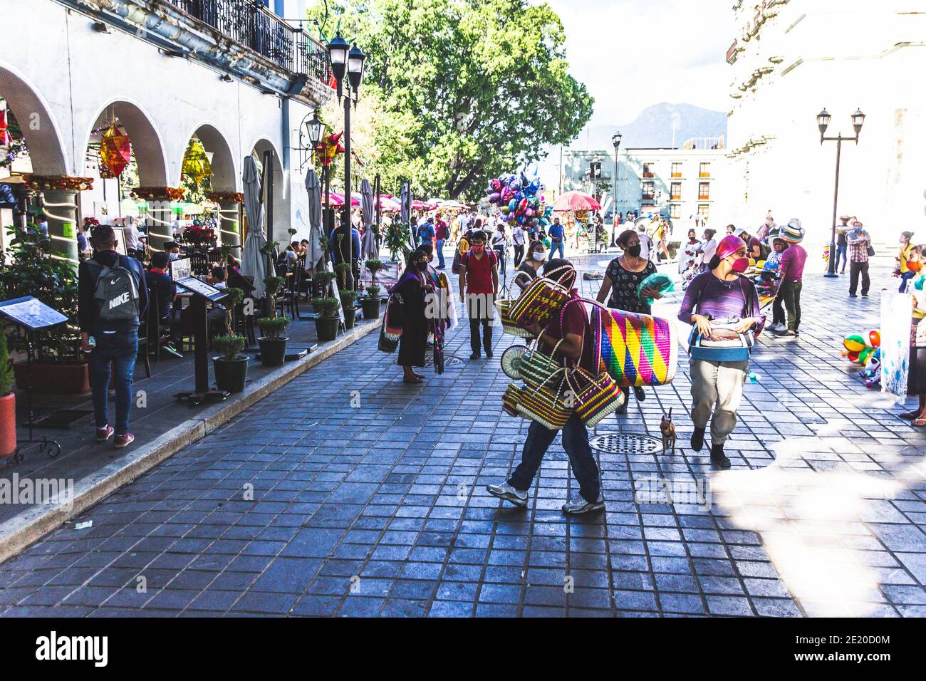 Oaxaca, Oaxaca / Mexico - 01/05/2021: Detail of the streets of centre ...