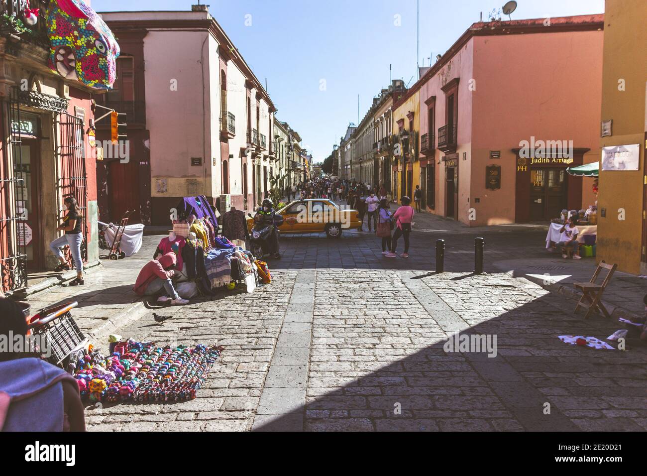 Oaxaca, Oaxaca / Mexico - 01/05/2021: Detail of the streets of centre ...