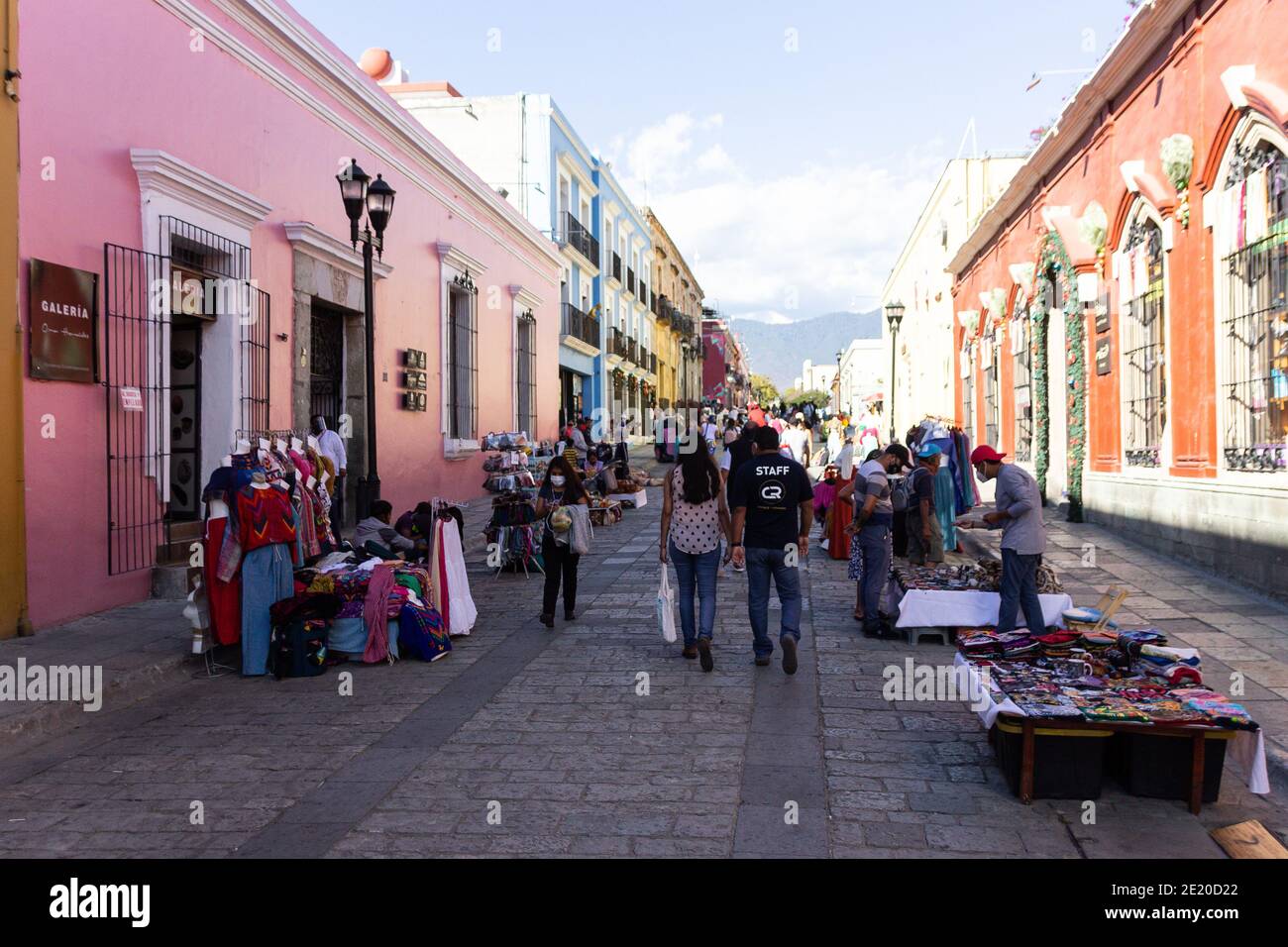 Oaxaca, Oaxaca / Mexico - 01/05/2021: Detail of the streets of centre ...