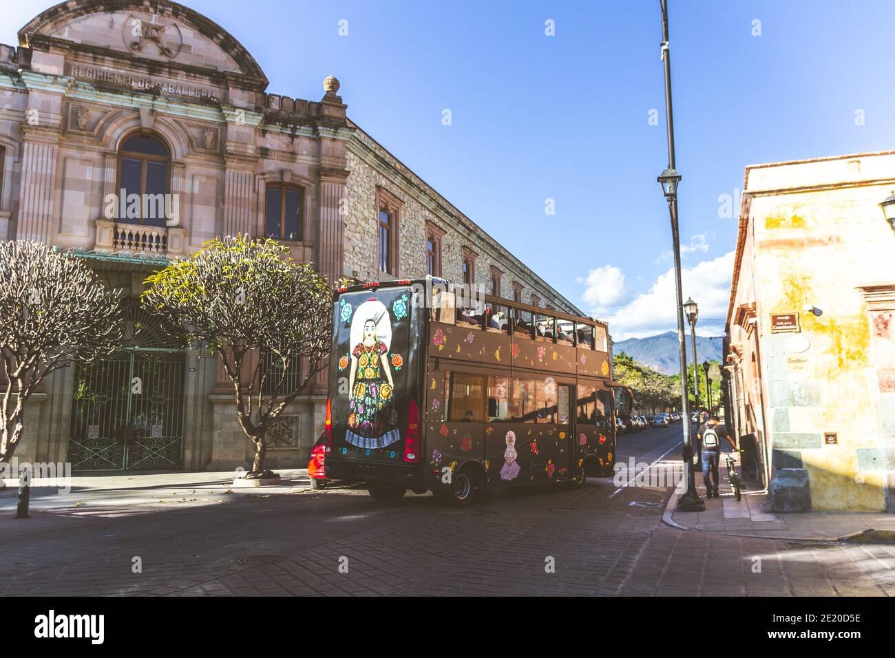 Oaxaca, Oaxaca / Mexico - 01/05/2021: Tourist bus in the streets of ...
