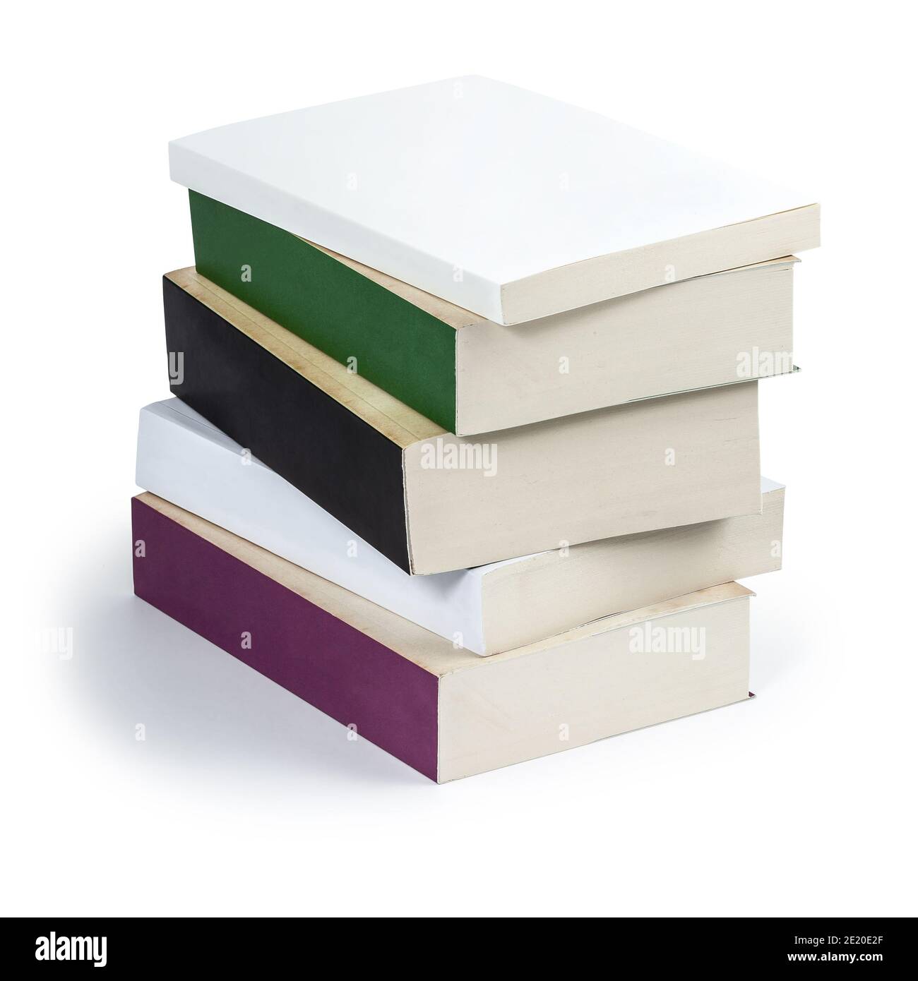 novel books with blank cover, isolated on white and clipping path Stock ...