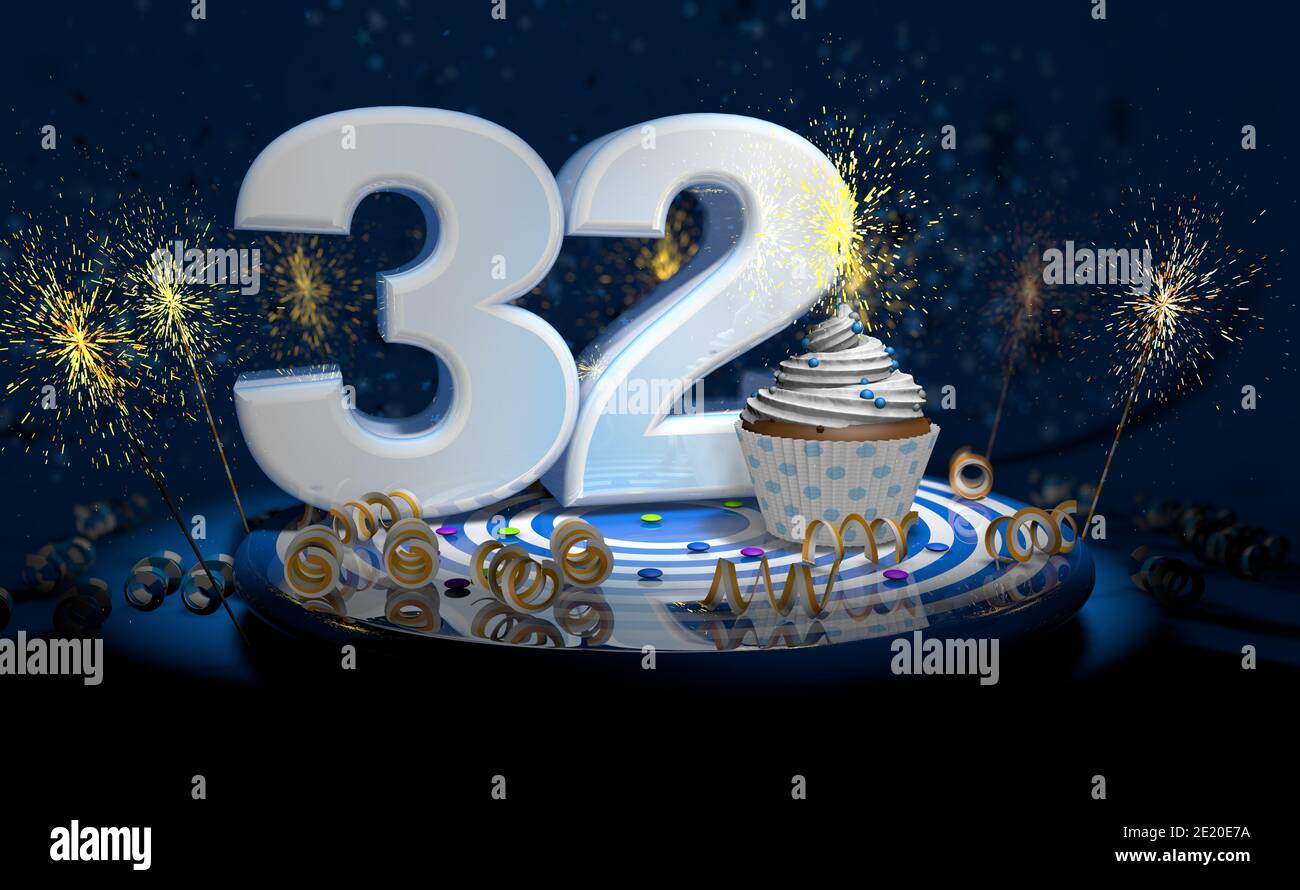 3d number 32 hi-res stock photography and images - Alamy